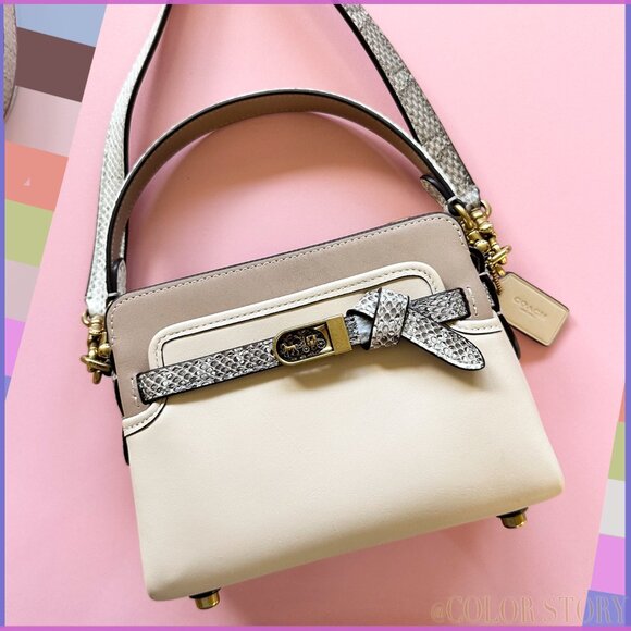 Coach | Bags | Nwt Coach Tate 8 Crossbody With Snakeskin C5371 Ivory ...